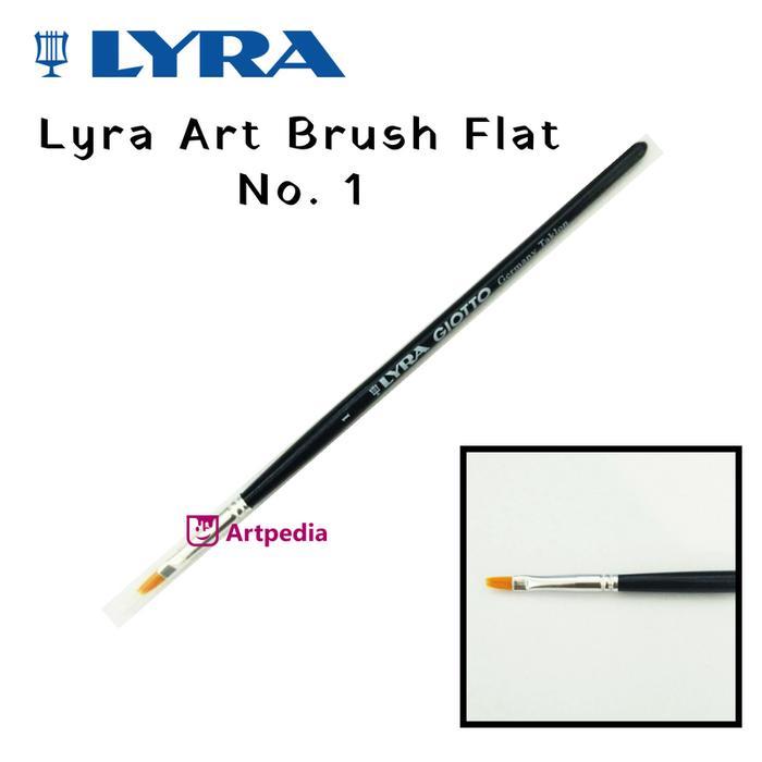 Kuas Lyra Pipih 01 - Lyra Taklon Art Brush Flat No.01 / Lyra Art Brush ...