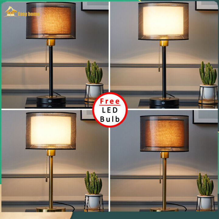 EASYHOME Modern Lighting Easy Changing Lamp Bedroom Desk Lamps Table ...