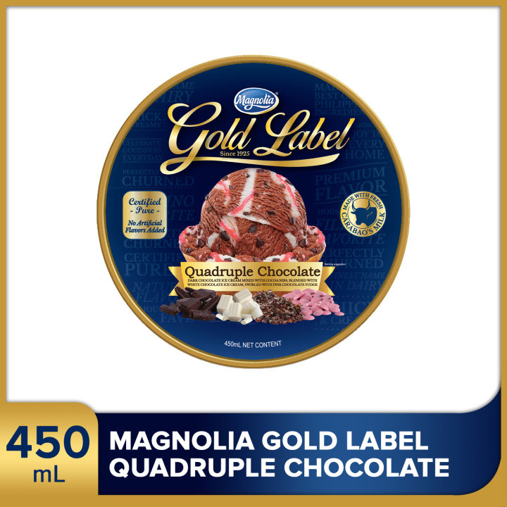 Magnolia Gold Label Quadruple Chocolate 450ML | Lazada PH