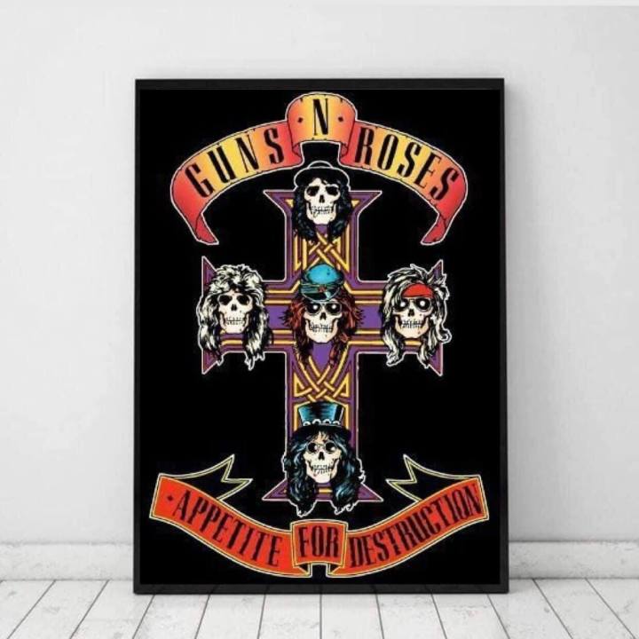 guns n roses gnr band retro wall poster A3 | Lazada PH
