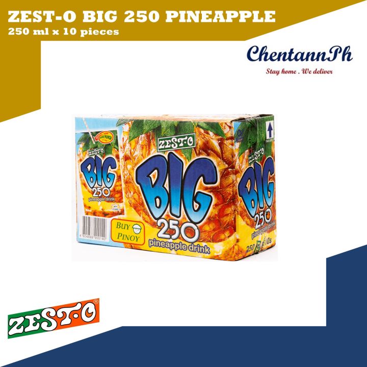 ZEST-O BIG 250 PINEAPPLE Healthy Juice Drink 250 ml x 10 pieces | Lazada PH