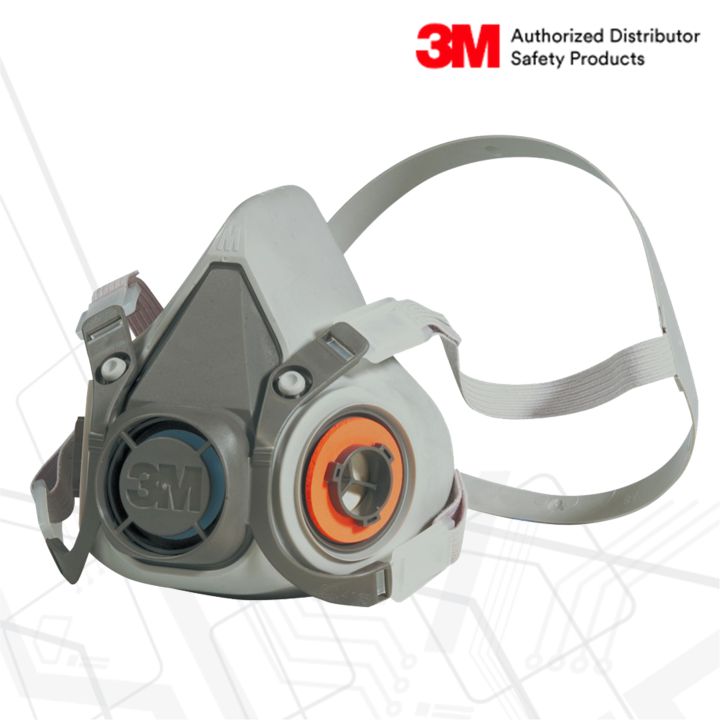 3M™ 6300 หน้ากากครึ่งหน้าชนิดไส้กรองคู่, ขนาดใหญ่ (เฉพาะหน้ากาก ...