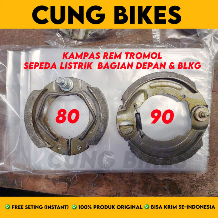 Kampas Rem tromol Sepeda Listrik Atlantis Depan & Belakang Universal 80 ...
