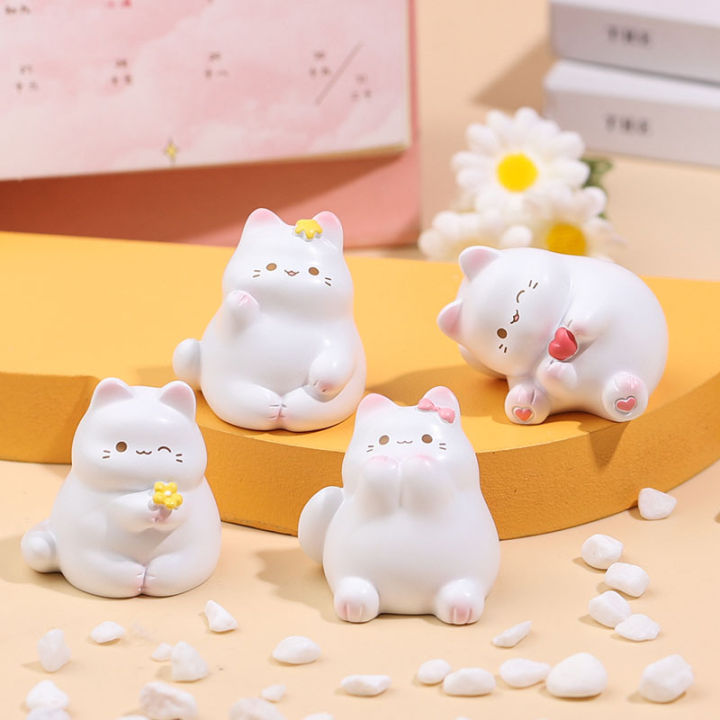 Mô hình Mèo Thả Tim Trang Trí Quà Tặng Tiểu Cảnh | Lazada.vn