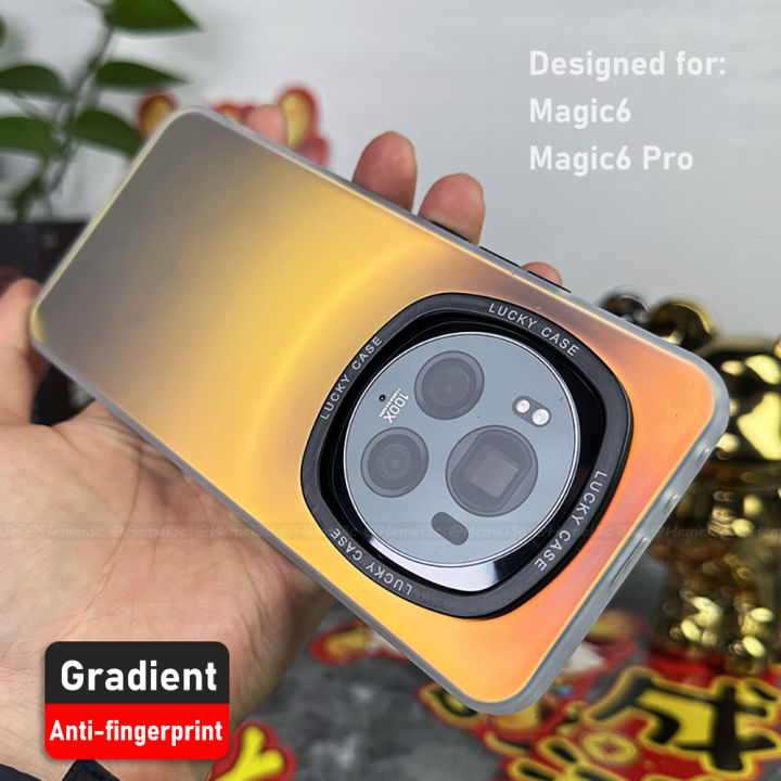 For Honor Magic 6 Pro Casing Discolored Translucent Matte Hard Phone ...