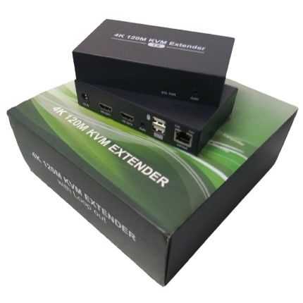 4K HDMI KVM Switch, USB KVM Extender Cat5e/6 Up to 120M Plug and Play ...