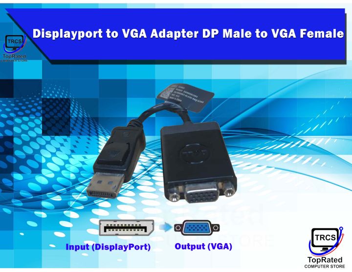 Dell Displayport to VGA Adapter DP Male to VGA Female | Lazada PH