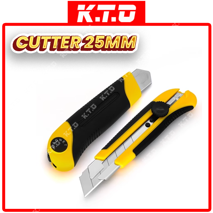 Heavy Duty Dyna Grip Utility Cutter Knife Paper Snap-Off Cutter With 25mm Refill Blade / Pisau ...