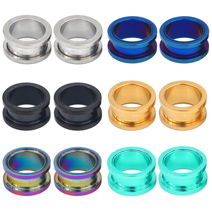 2pcs 1.6mm-30mm 316L Stainless Steel Ear Plugs Tunnels Piercing Jewelry ...