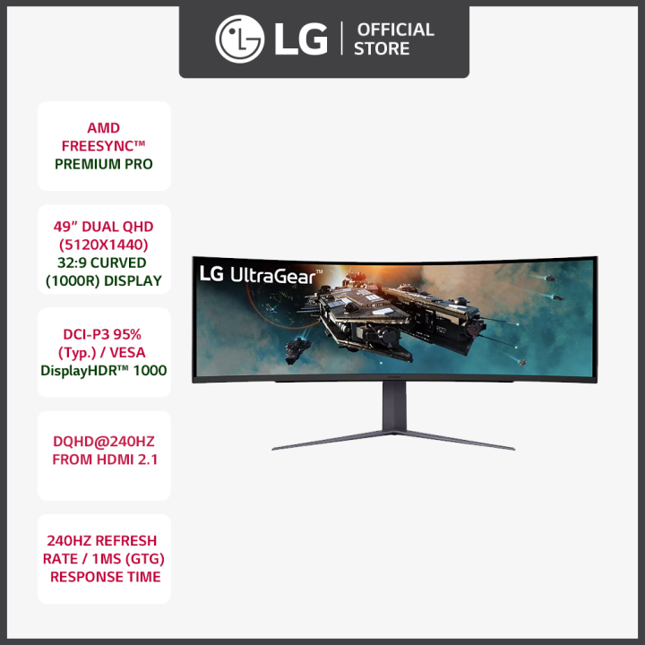 [NEW] 49” UltraGear™ 32:9 Dual QHD Curved Gaming Monitor with 240Hz ...