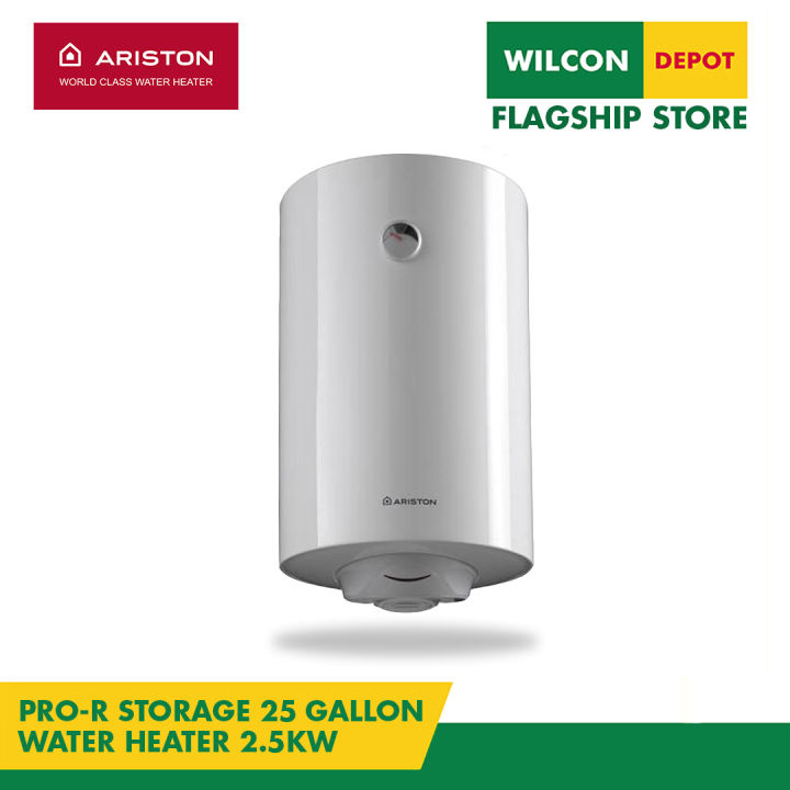เครื่องทำน้ำร้อนเก็บน้ำ ARISTON Pro-R ขนาด 25 แกลลอน 2.5Kw จาก Wilcon ...