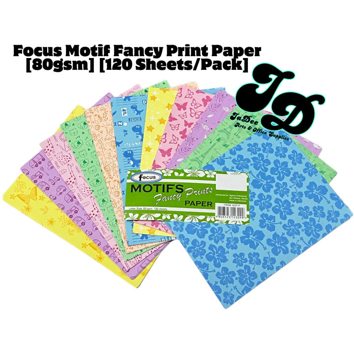 Focus Motif Fancy Paper [120 Sheets] [80gsm] [Letter Size] | Lazada PH