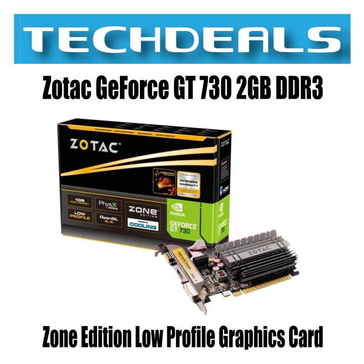 Zotac GeForce GT 730 2GB DDR3 Zone Edition Low Profile Graphics Card ...
