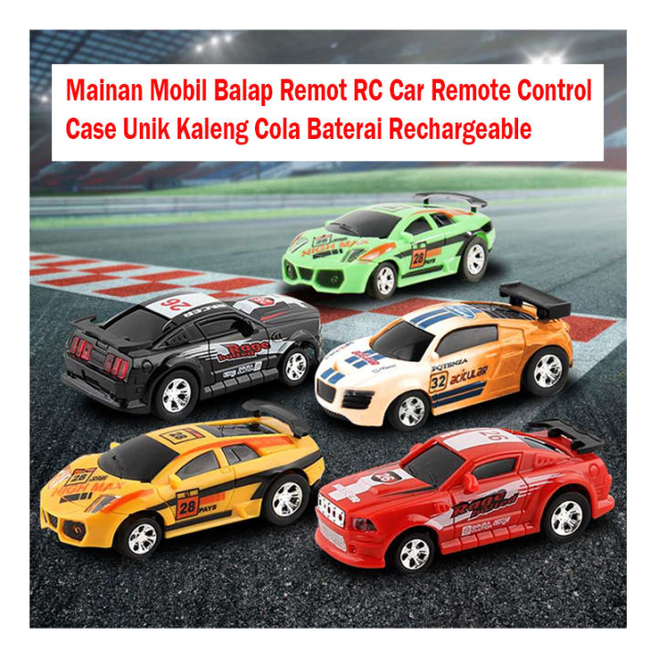 Mainan Mobil Balap Remot RC Car Remote Control Case Unik Kaleng Cola ...