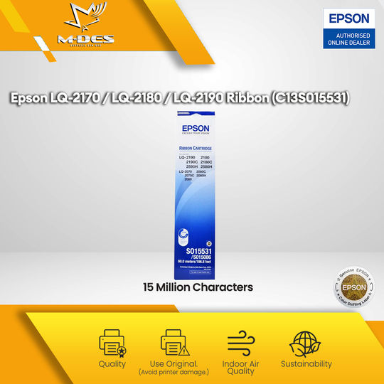 100% Original Epson LQ-2190 / LQ-2180 / LQ-2170 Original Ink Ribbon ...