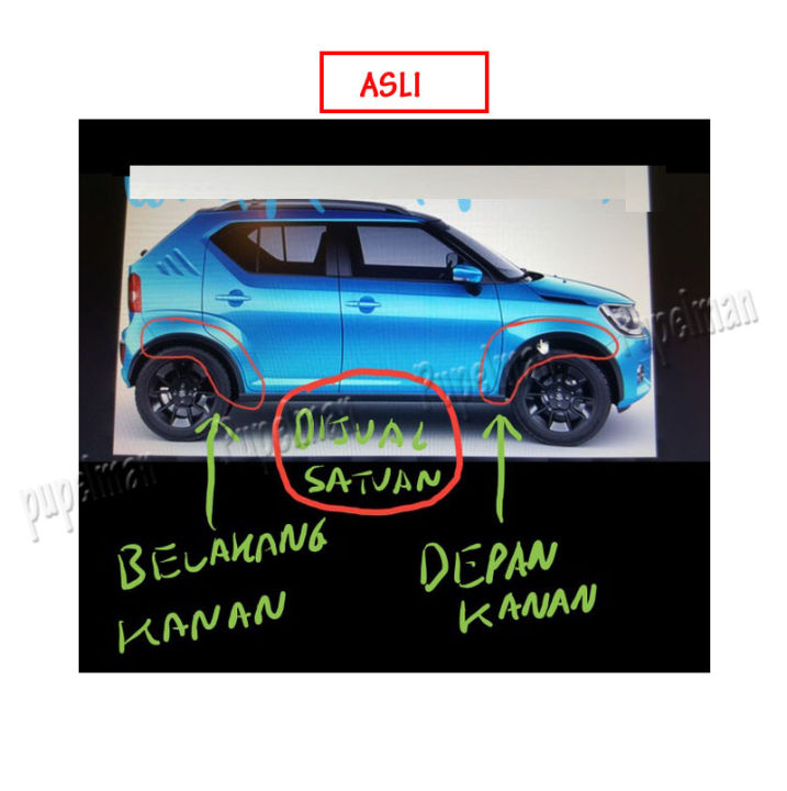 ORIGINAL LIST Lis Spakbor Fender BAGIAN RODA Suzuki Ignis Pender Tutup ...