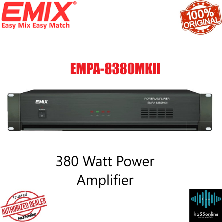 EMIX EMPA8380MKII 380W 100V LINE POWER AMPLIFIER WITH DC 24V | Lazada