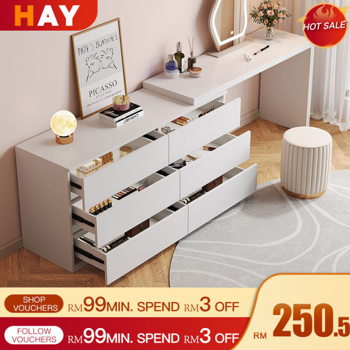 Makeup Table Meja Solek Meja Makeup With Storage Cabinet Modern High ...