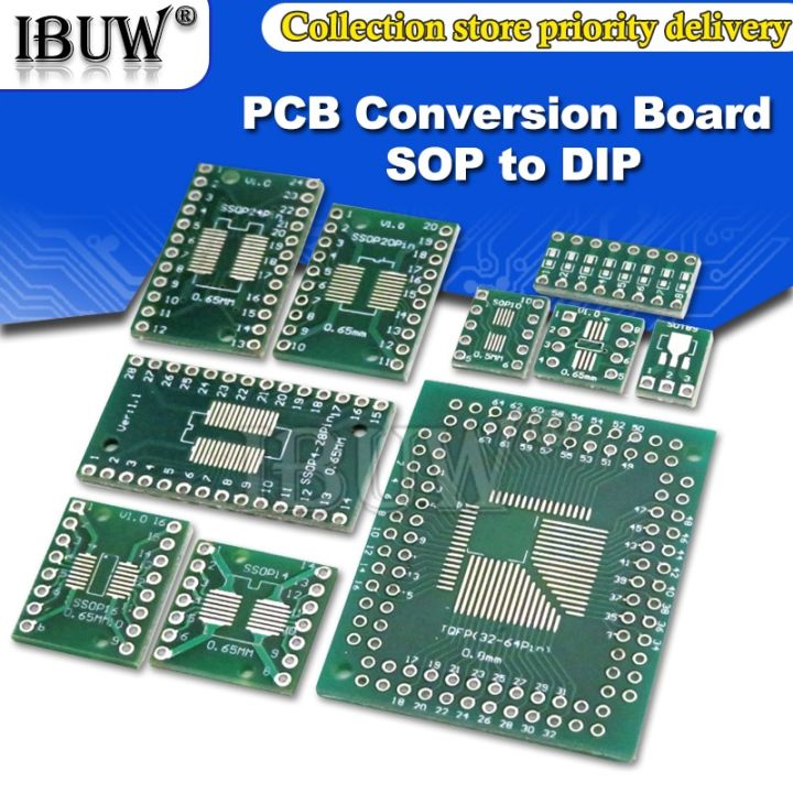 10ชิ้นบอร์ด PCB SMD แผ่นแปลงอะแดปเตอร์จุ่มแผ่น SOT89 8/16/14/20/24/28P ...