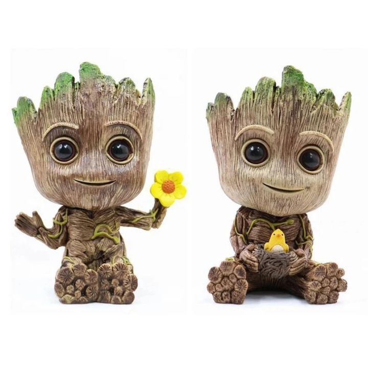 MZRTNZ กระถางต้นไม้ สำหรับของขวัญ ของเล่นเด็ก Mini Groot Marvel 6 ซม. ...