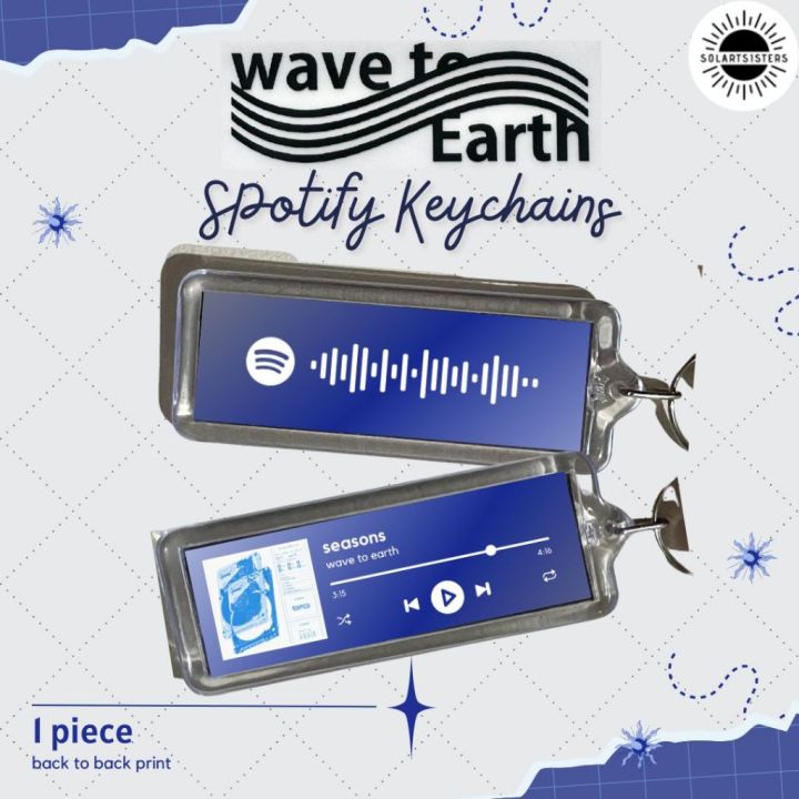 Wave to Earth SPOTIFY ACRYLIC KEYCHAINS Scannable Code Minimalist Bag ...