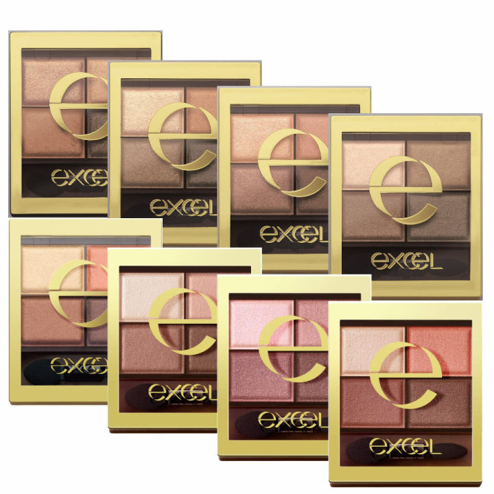 Japan EXCEL Skinny Rich Shadow Eyeshadow 4 colors Eye Shadow 8 Types ...