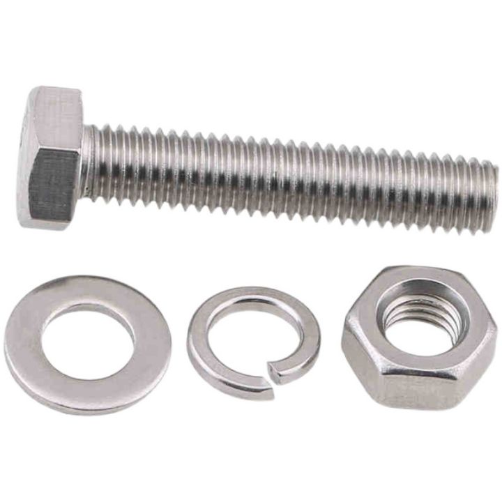 316 stainless steel outer hexagon combination screw bolt nut flat ...