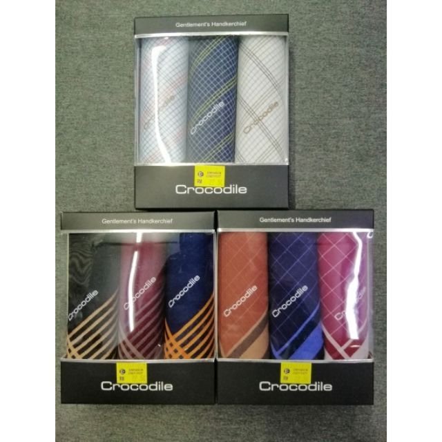 [VALUE BUY] CROCODILE 🐊MEN HANDKERCHIEF 100% SUPER FINE COTTON HANKIES ...