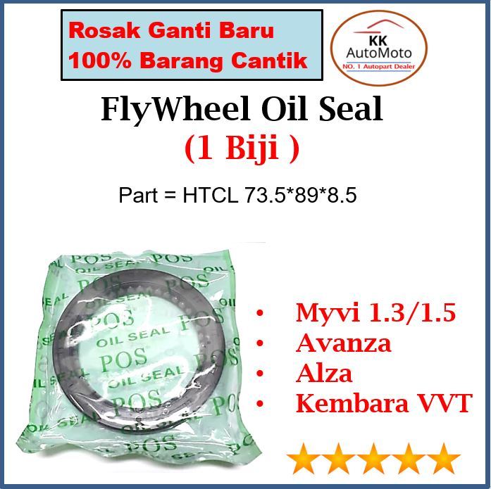 1 Biji - FlyWheel Oil Seal ( Crank Shaft Rear ) - Perodua Myvi 1.3/1.5 ...