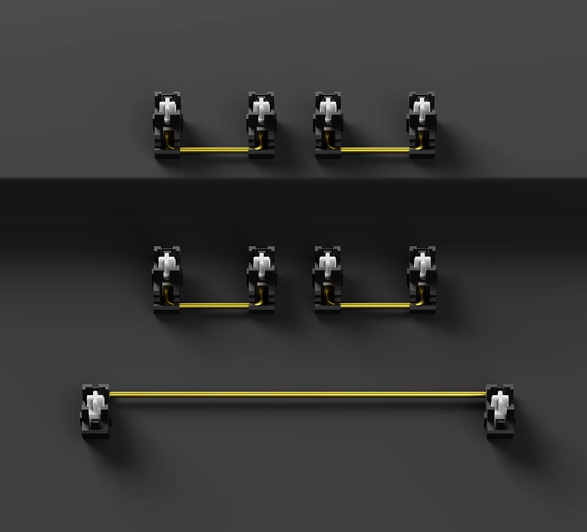 [SG] Everglide V5 Panda Plate Mounted Stabilizers Black White Gold ...