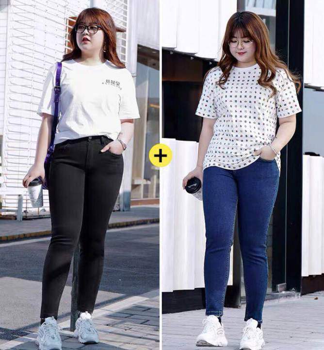 COD# Plus size pants skinny jeans for ladies strechable pants | Lazada PH