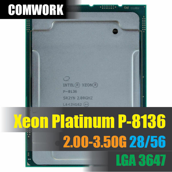 ซีพียู Intel XEON PLATINUM P-8136 LGA 3647 SOCKET P CPU PROCESSOR ...