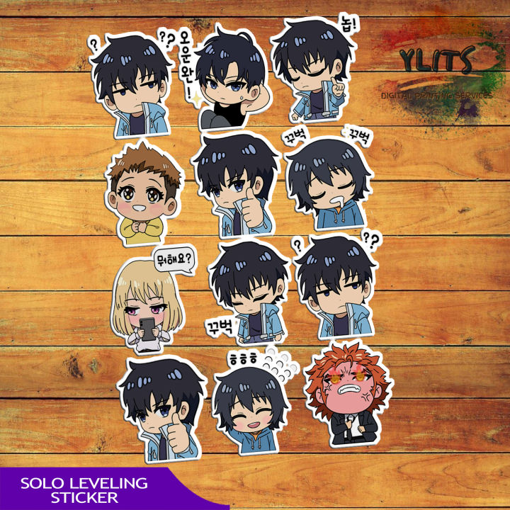 Solo Leveling Chibi Sticker Set – Glossy Anime Stickers for Laptop ...