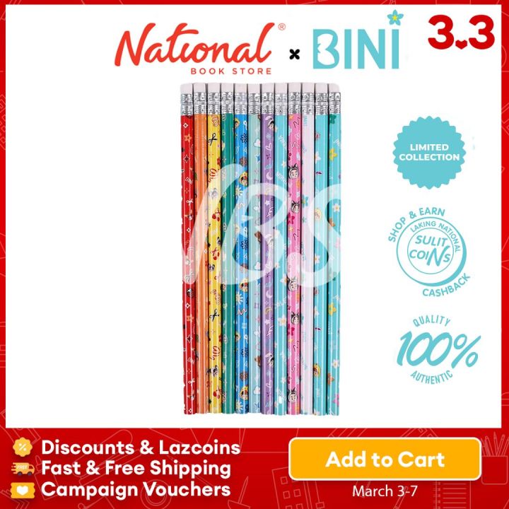 NBS x BINI Pencil Set No.2 12's MF995121-B - School Supplies | Lazada PH