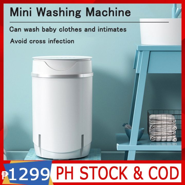 ♝Mini portable washing machine with dryer 5KG Automatic Blue light ...