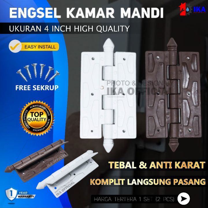 ENGSEL PVC PLASTIK PVC 4 INCH 4 INCI PINTU KAMAR MANDI TOILET WC ...