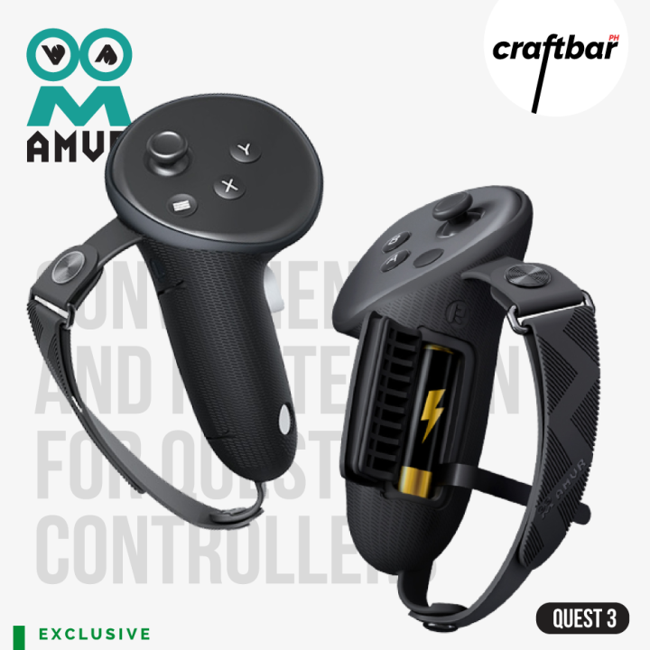 AMVR Silicone Controller Grips Cover with Battery Opening for Meta ...