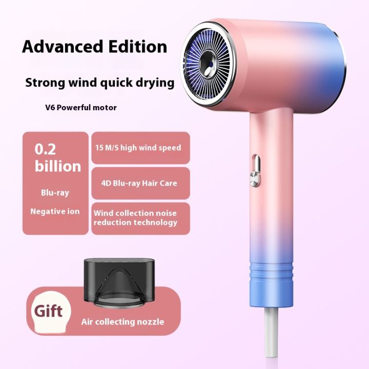 KAIMEIDI Gentle Hair Care 2400W Hair Dryer, Blue Light & Negative Ions, 3 Temp Settings ...