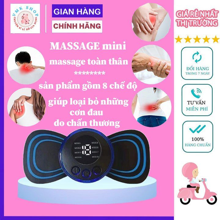 LoẠi TỐt SẠc Pin Máy Massage Cổ Vai Gáymáy Massage Minimáy Massage Cầm Taymiếng Dán