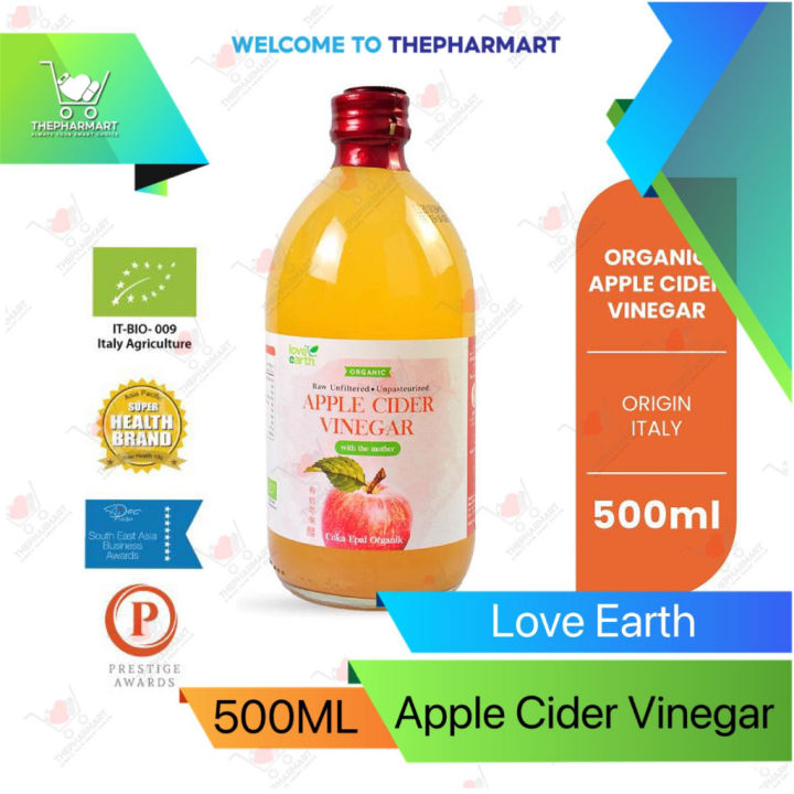 Love Earth Organic Apple Cider Vinegar 500g | Lazada