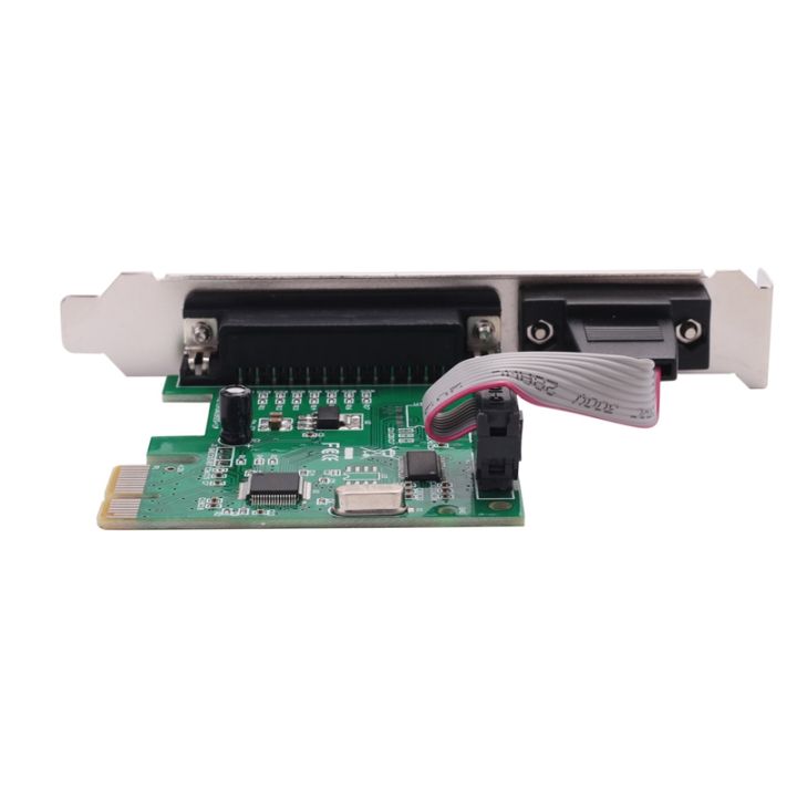 RS232 RS-232 Serial Port COM & DB25 Printer Parallel Port LPT to PCI-E PCI Express Card Adapter ...