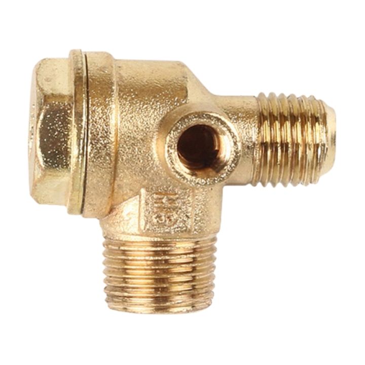 Air Compressor 3Port Threaded Check Valve Connector Tool Male Thread 3 ...