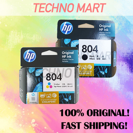 [Local Stock] COMBO PACK Original HP 804 Black HP 804 Tri-Color T6N10AA ...