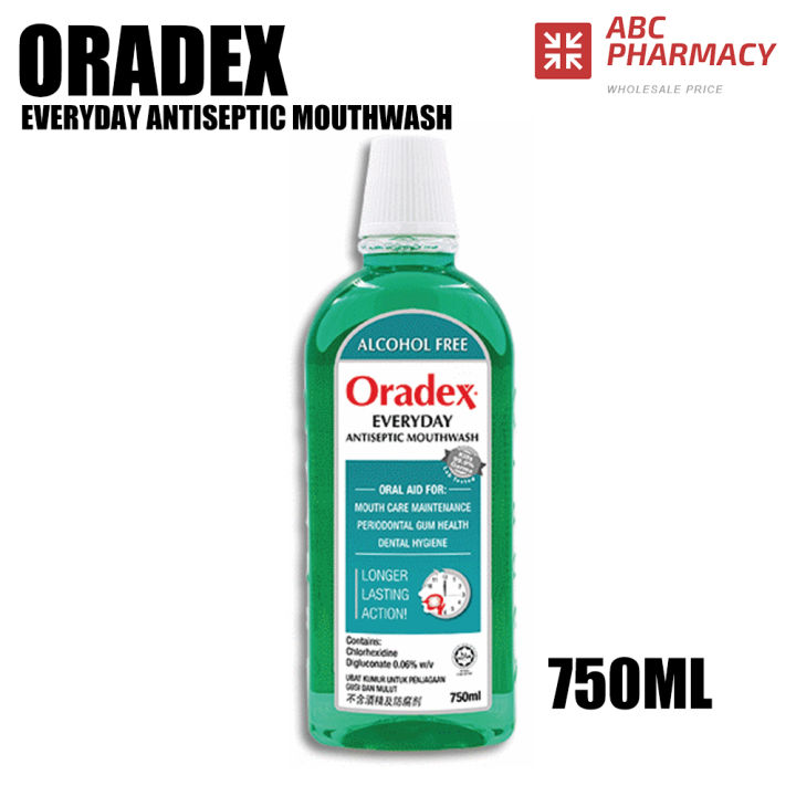 ORADEX Everyday Antiseptic Mouth Wash 750ml (EXP11/2026) | Lazada