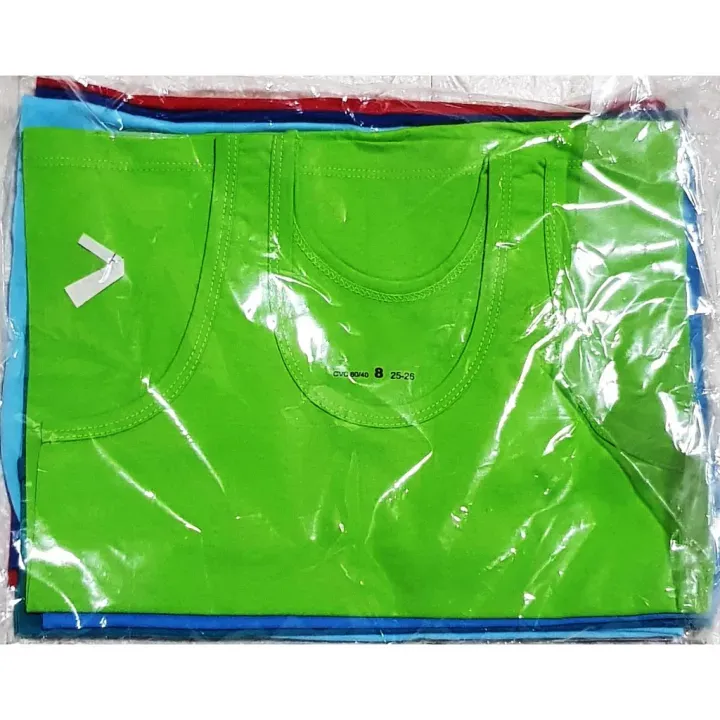 Wholesale 6 pcs. Colored Sando for kid boys girls cotton shirt sando ...