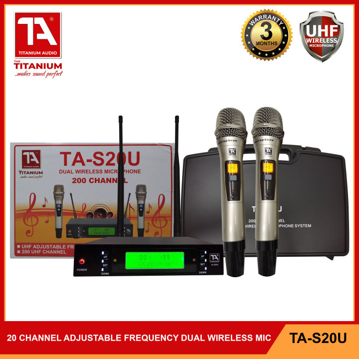 Titanium Audio TA-S20U Dual Wireless Microphone / 20 UHF Channel / KTV ...