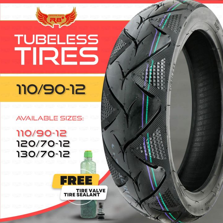 R8 TUBELESS TIRE 110/90-12, 120/70-12, 130/70-12 FOR YAMAHA MIO GRAVIS ...