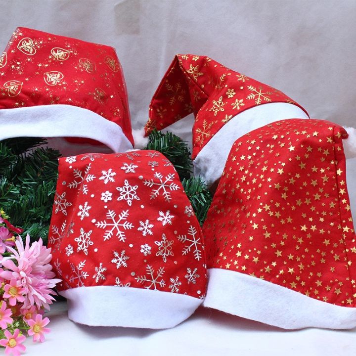 TOPI NATAL MOTIF / TOPI SANTA CLAUS / TOPI MERRY CHRISTMAS Merah Motif ...