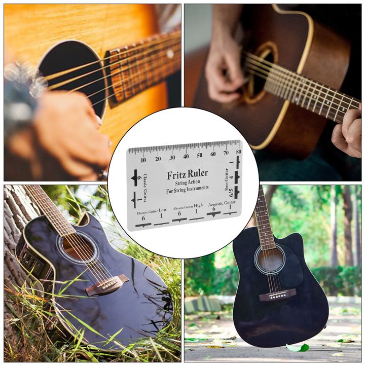 String Action Gauge Ruler PVC Guitar Setup Tool Kit with Height ...