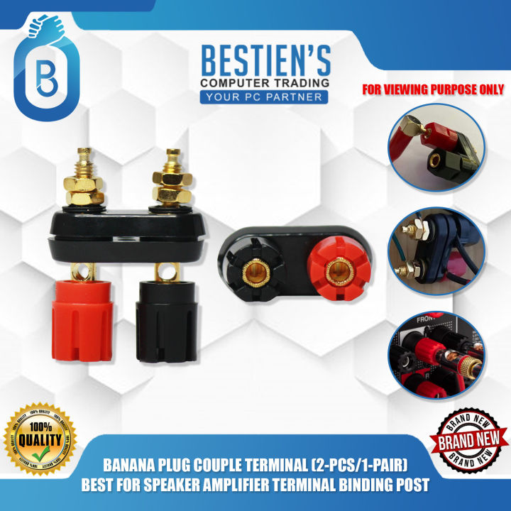 BANANA PLUG COUPLE TERMINAL (2-PCS/1-PAIR), BEST FOR SPEAKER AMPLIFIER ...